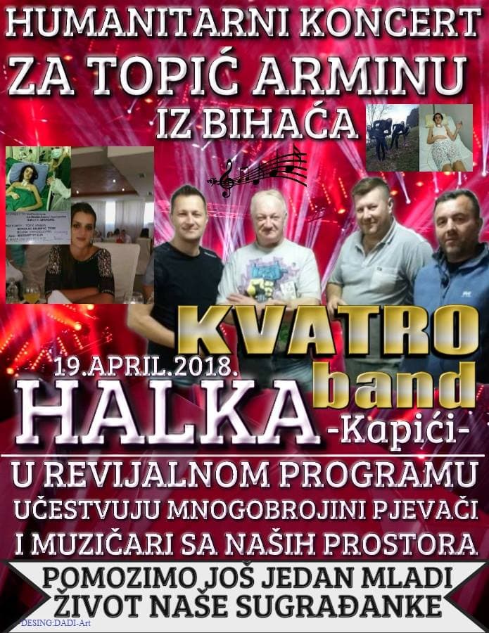 Restoran Halka Kapići: Humanitarni koncert za Arminu Topić | Cazin.NET