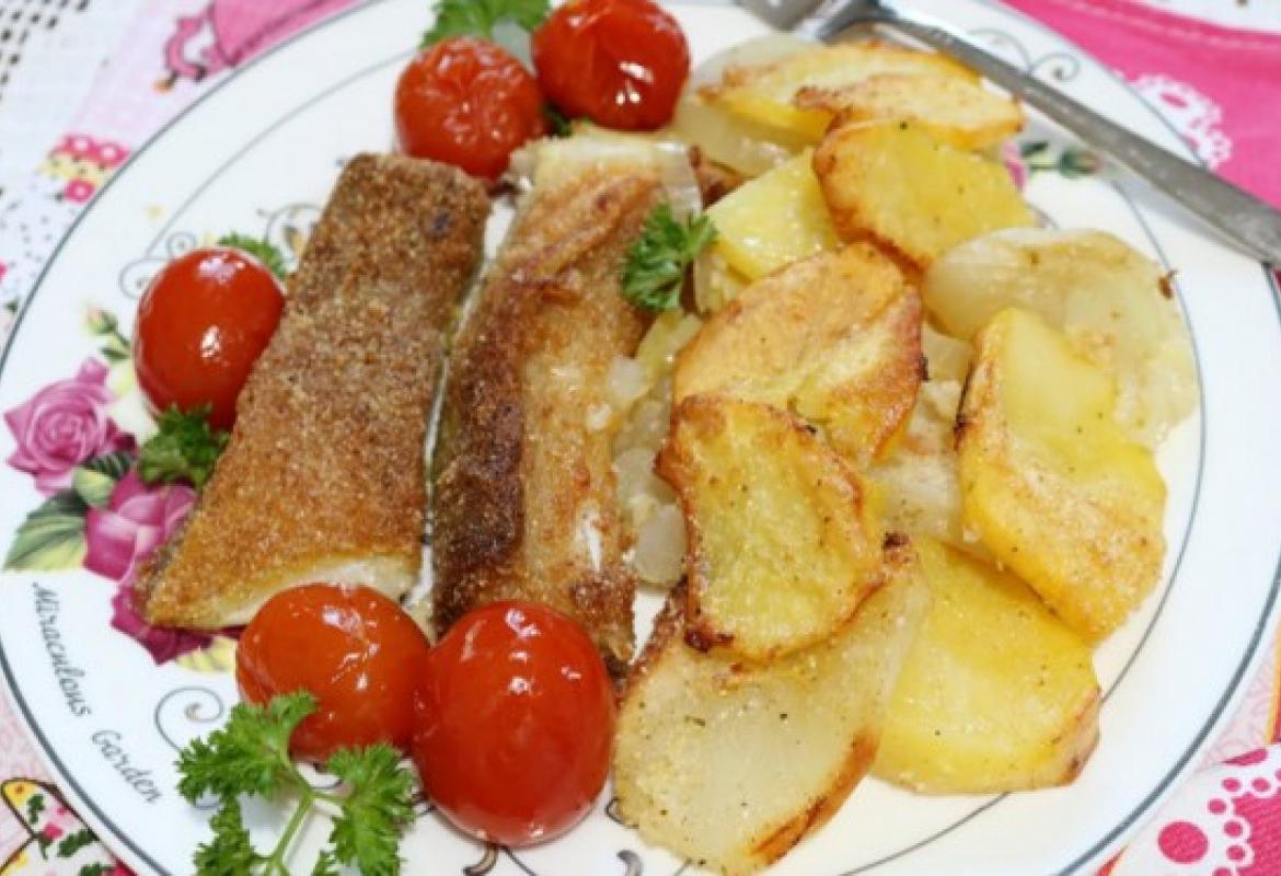 Riba sa krompirom u rerni