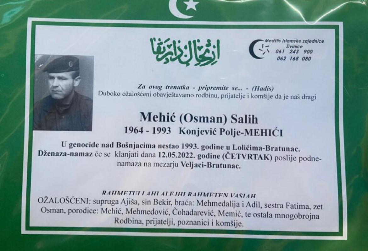 Došao iz Švicarske da brani BiH i nestao, sad mu dženaza